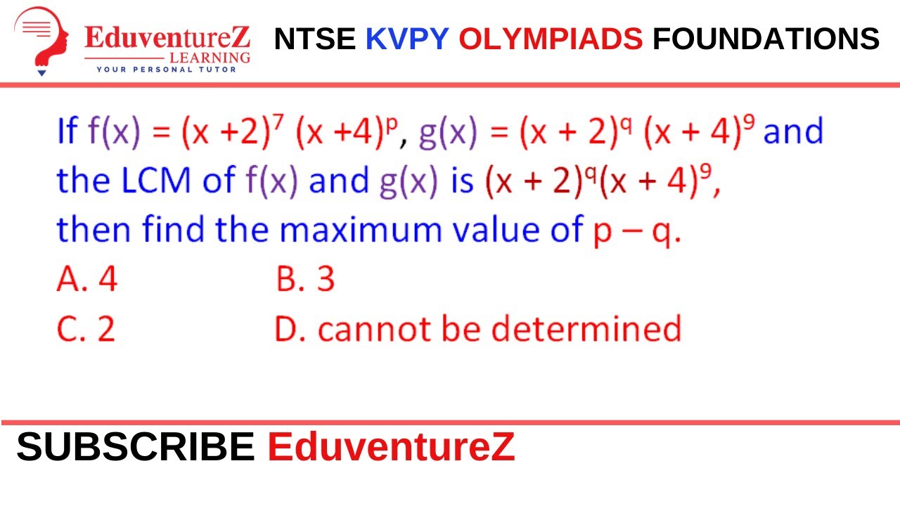 If F x x 2 7 x 4 p G x x 2 q x 4 9 And The LCM Of F x