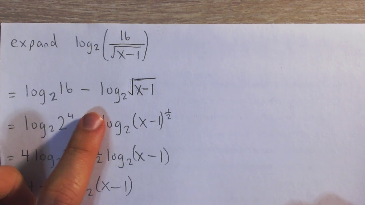 Expanding A Logarithmic Expression 2 Examples YouTube