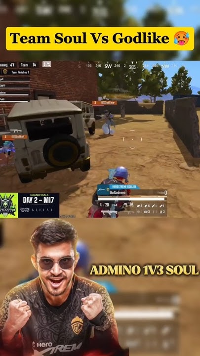 Team souL vs Godlike 🥵 l Admino quick 1v3 souL 👿 l#godlike #ytshorts #soul #shorts #godlike ...