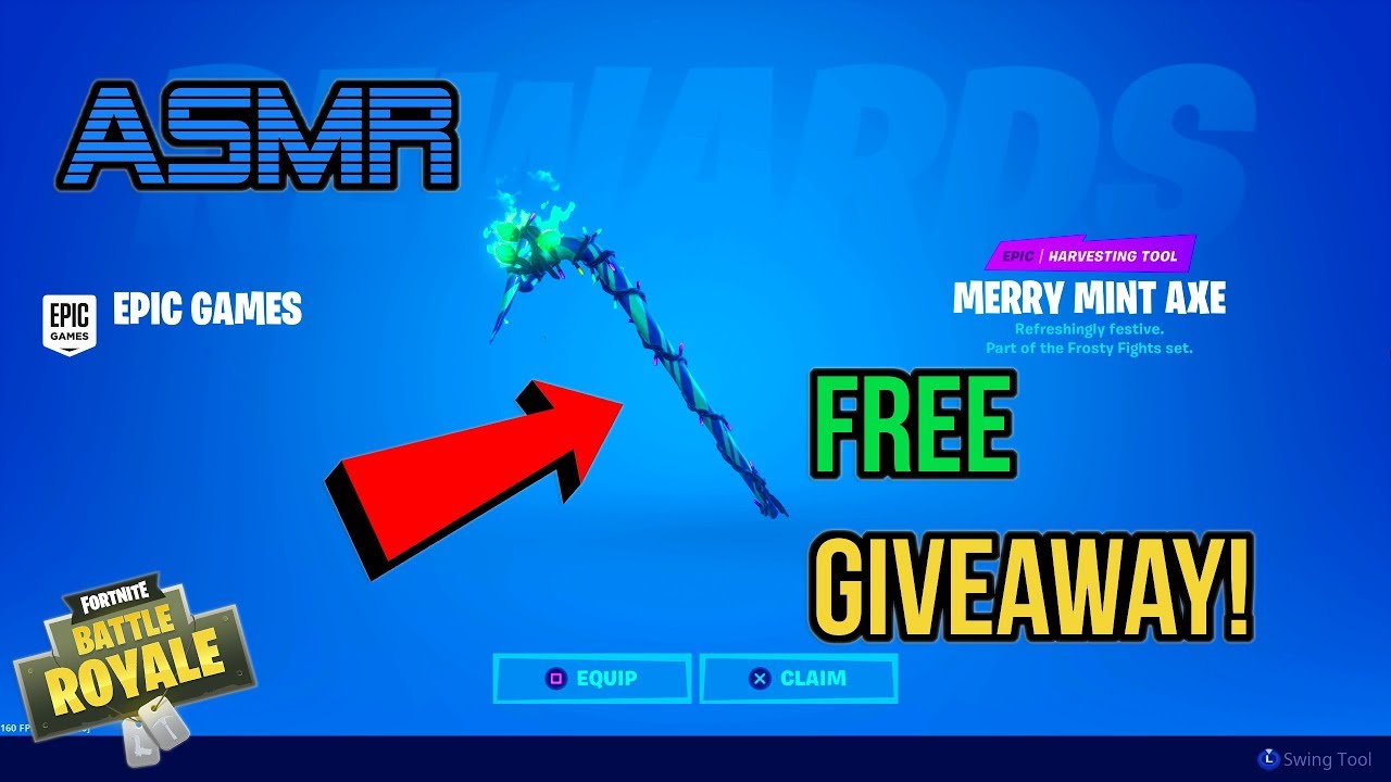 🎁 ASMR Gaming 🎄 Fortnite Free Merry Mint Axe Code Giveaway for ...