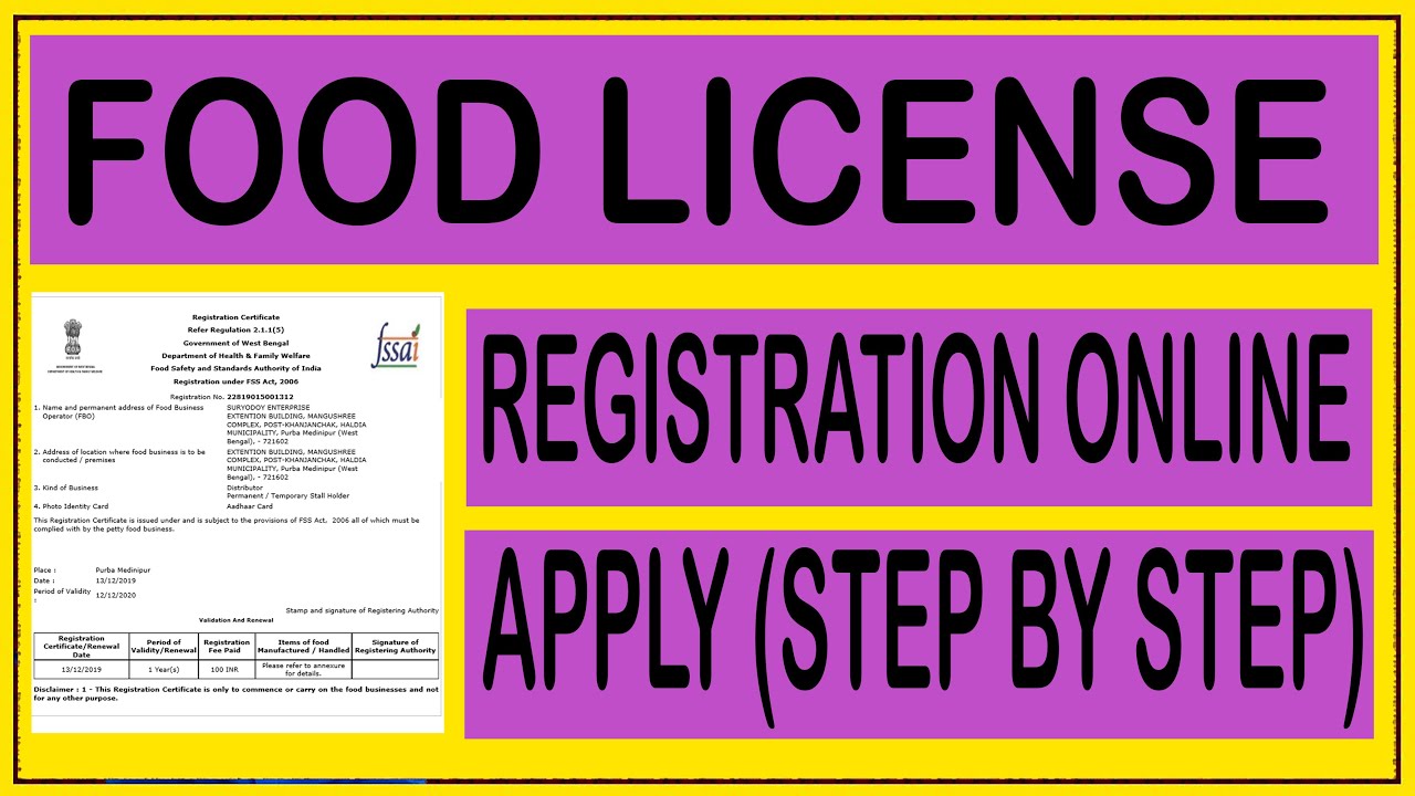 How To Apply Food License Online || Step By Step - YouTube