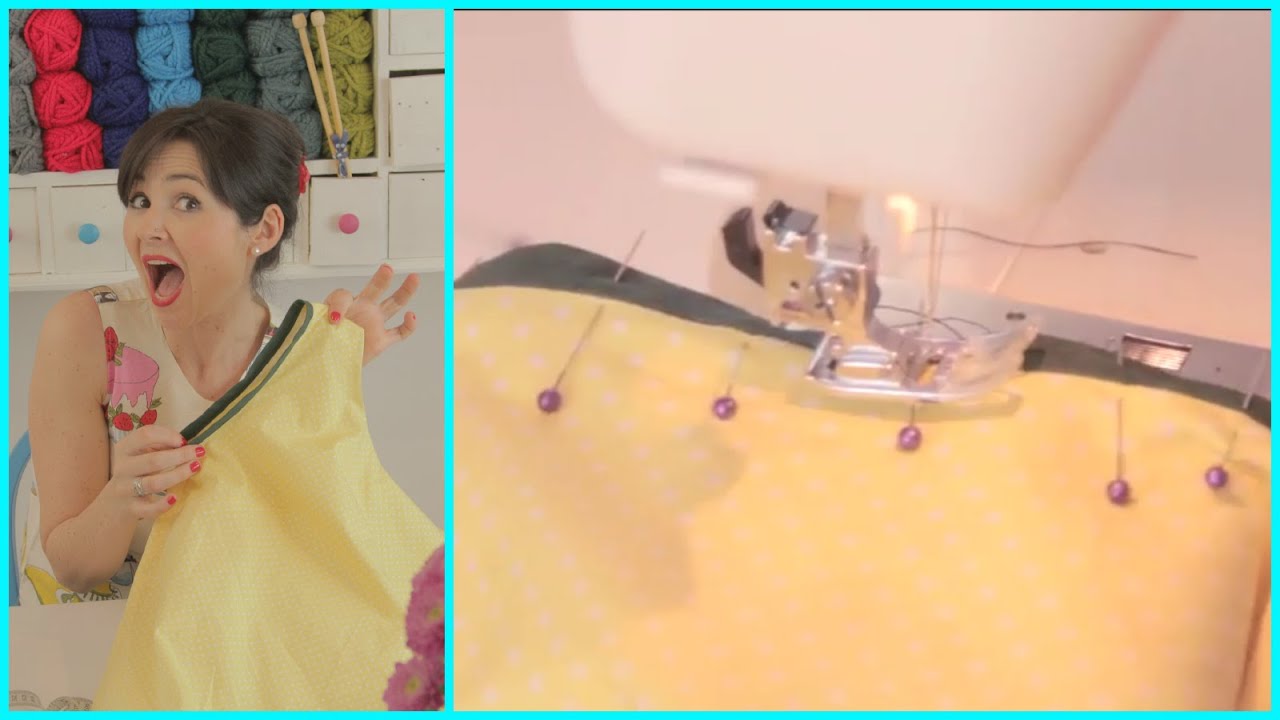 How to attach a bias binding and armhole - YouTube