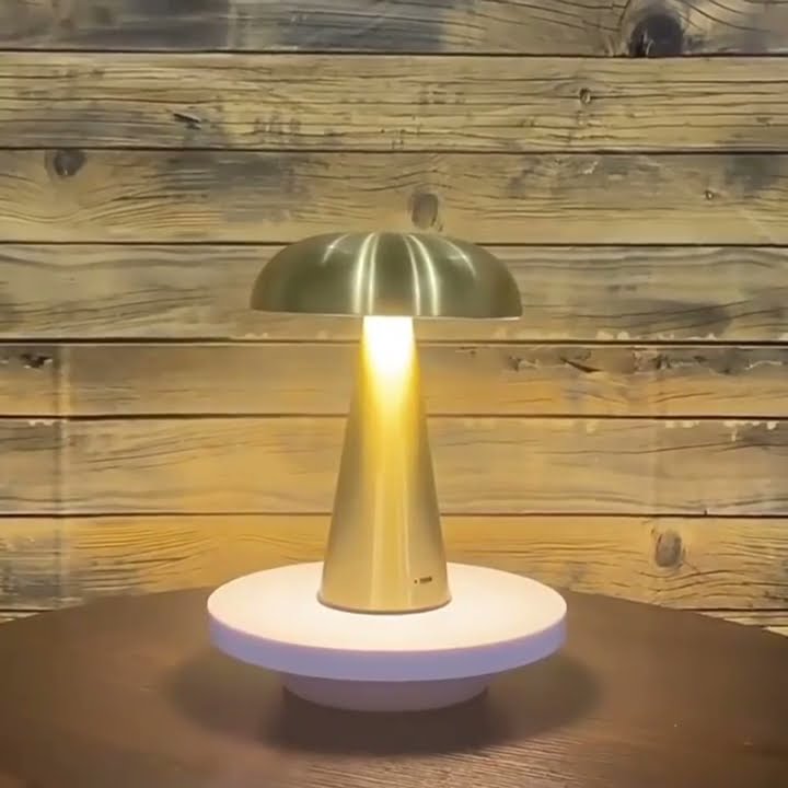 Mushroom Magic: Touch-Control LED Table Lamp with Dimming, Rechargeable ...