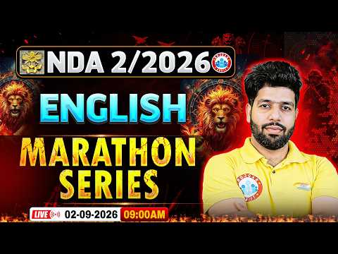 NDA English Marathon Class | Complete English Revision | English Marathon For NDA 2 2026 By Anuj Sir