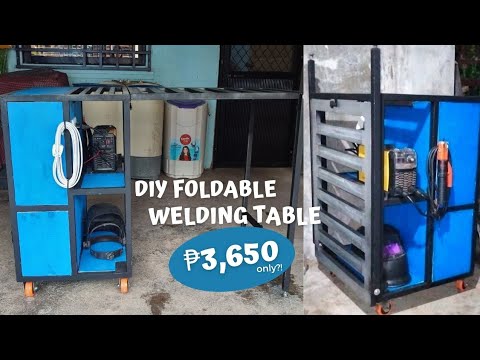 VLOG 08 | DIY Foldable Welding Table • Tool box with Welding Table ...