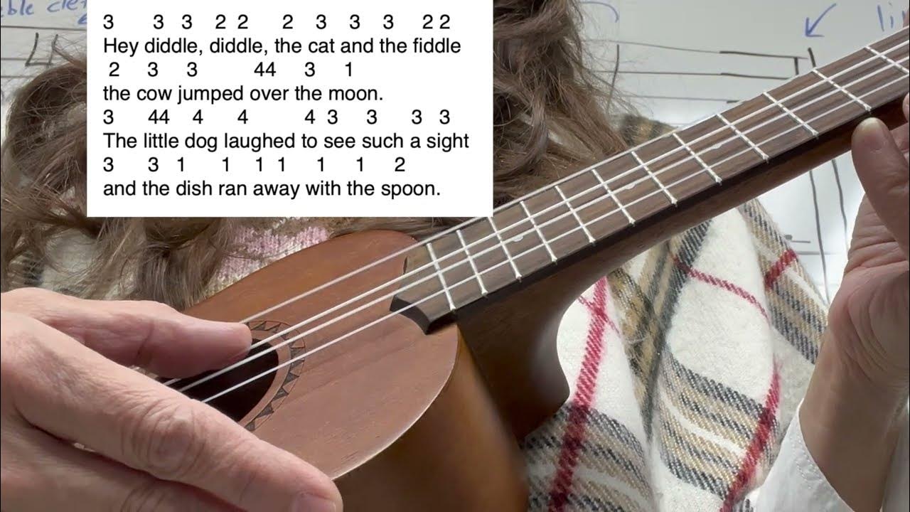 Easy Ukulele: preK-1st grade Brush Pluck Hey Diddle Diddle - YouTube