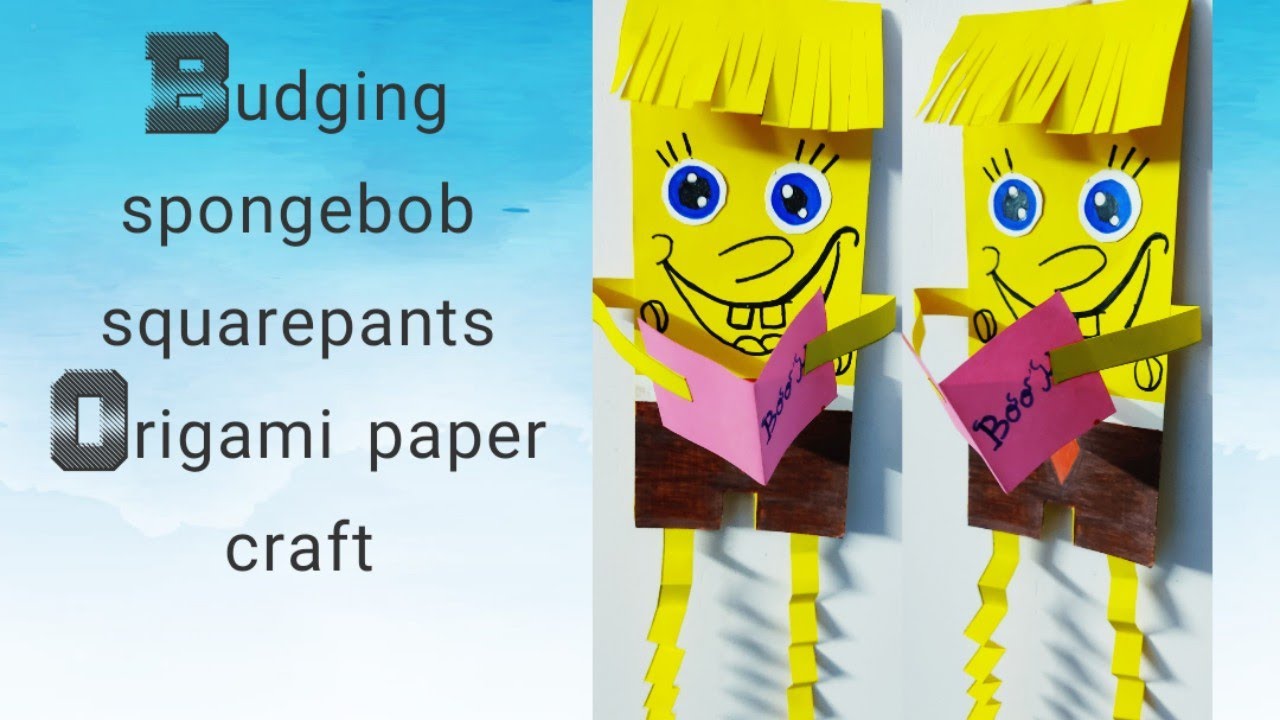 Paper Spongebob Square pants|Origami paper craft|paper craft ideas|easy ...