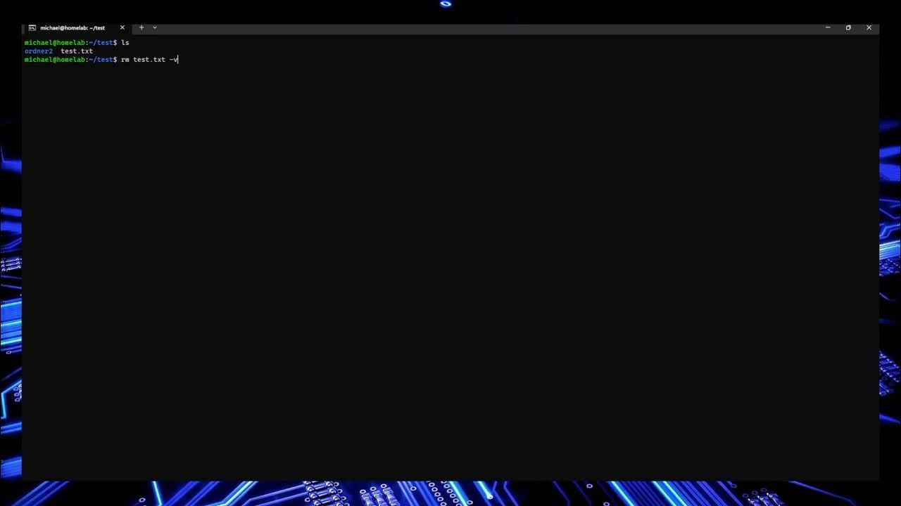 Dateien in der Kommandozeile löschen - Linux Shell Befehle - YouTube