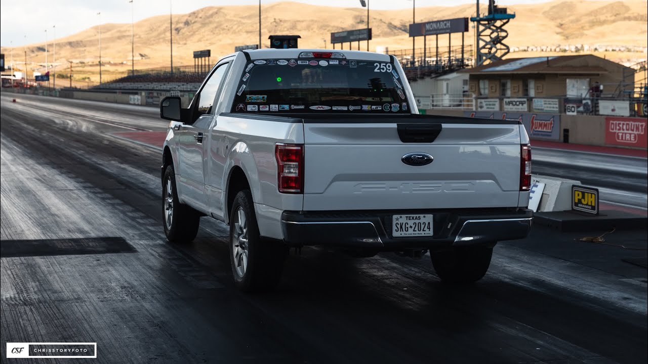 2018 Ford F150 RCSB Coyote stock 1/4 mile times @ 3 different race ...