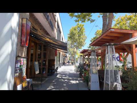 【4k】Walking around downtown Palo Alto, California, USA