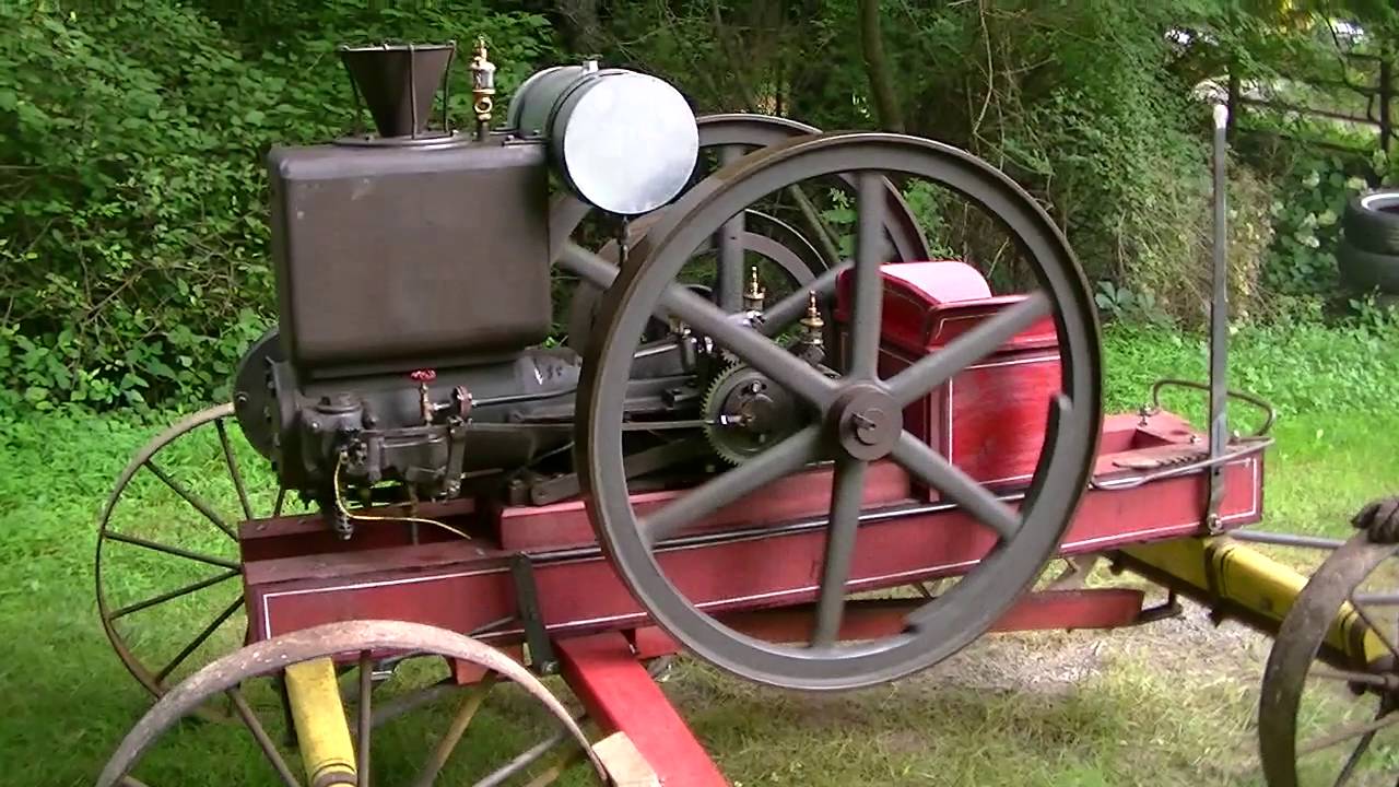 6 hp. Messinger engine, Early style - YouTube