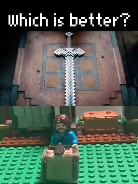 This, is a crafting table- Minecraft Animation Meme in Lego - YouTube