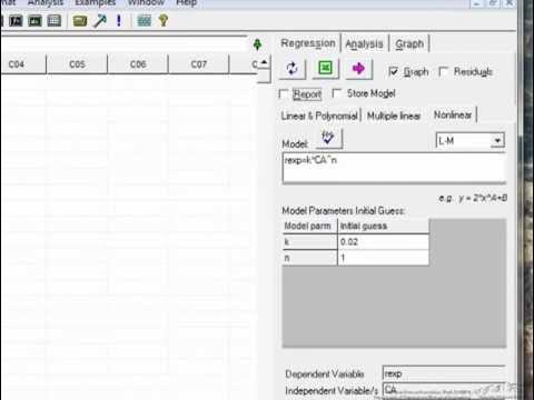 Non-Linear Regression/POLYMATH - YouTube