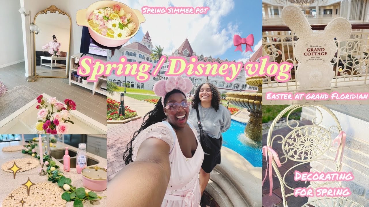 🐰🌷 Disney cottages, Spring decorating ~ Orlando, FL weekend vlog 🫖🎀 ...