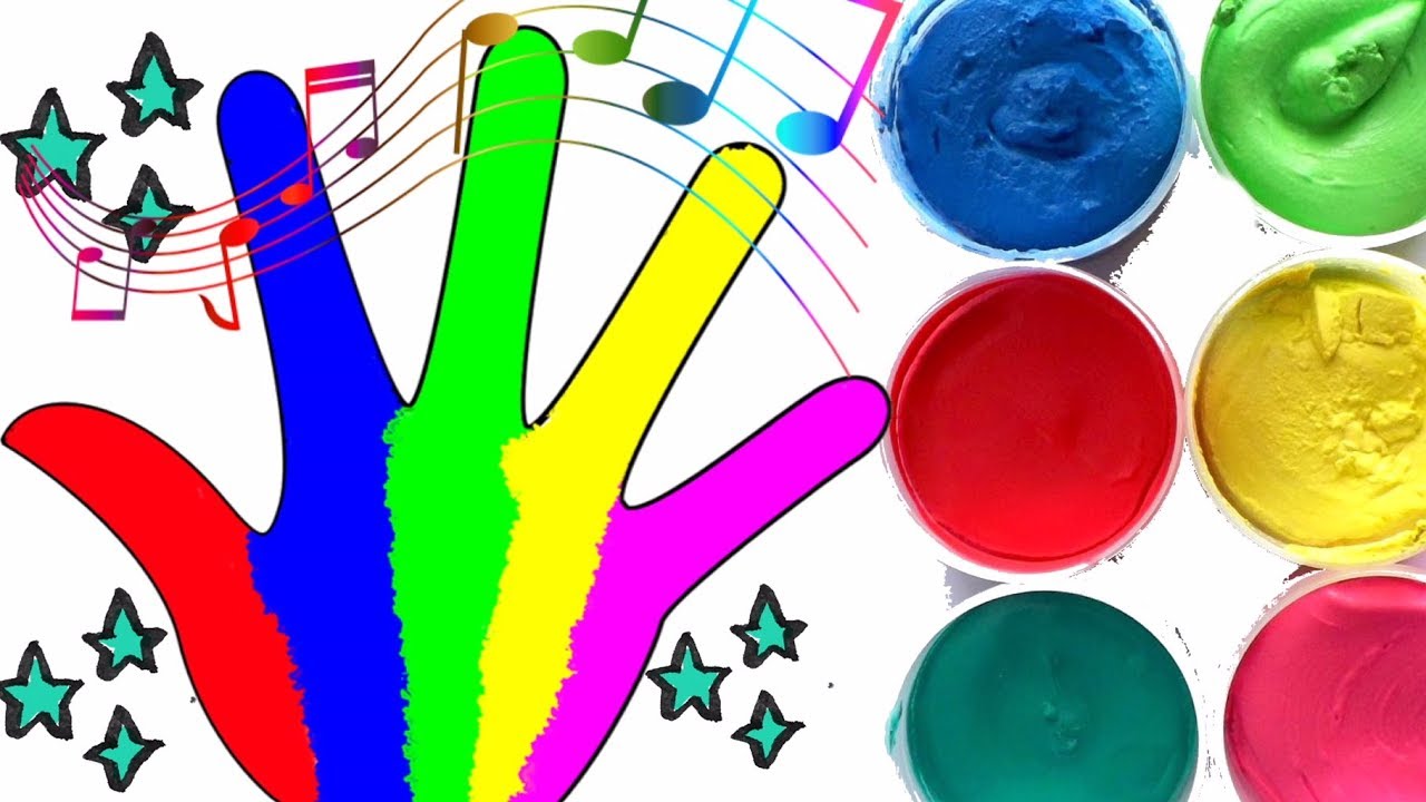 Learn Colors Body Paint Finger Family Song Sparkle Paint Kids Songs ...