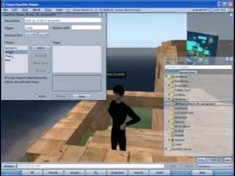 OpenSim Tutorial 9 Animations and Gestures - YouTube