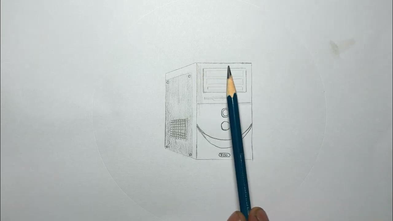Computer CPU drawing for beginners/ Really easy to draw a computer cpu - YouTube