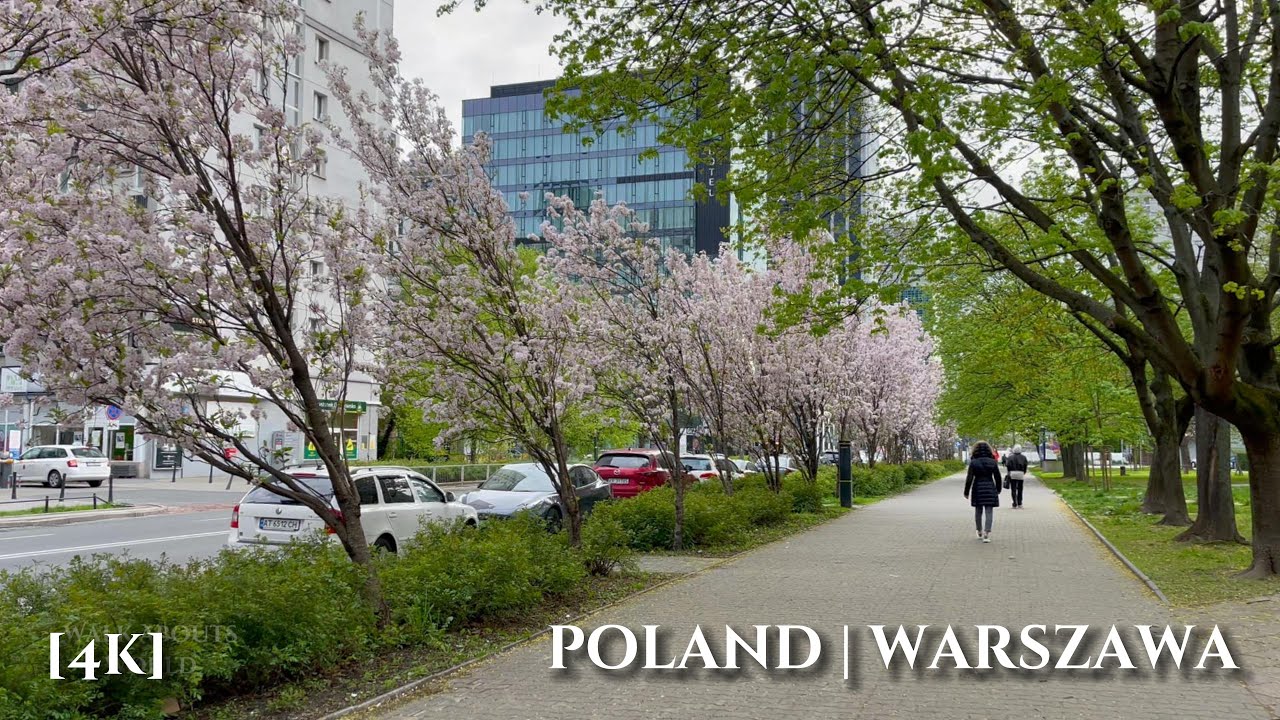 Walk in the centre of Warsaw, Poland. 4K City Walk - YouTube