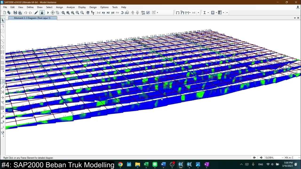 Part 4: SAP2000 Beban Truk Modelling - YouTube