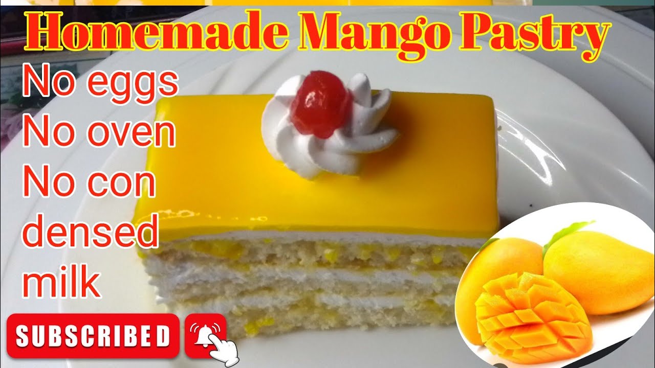 Super Soft & Moist Mango Pastry/Homemade Mango Pastry - YouTube
