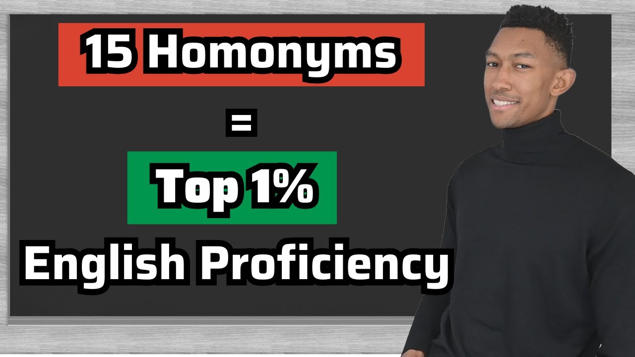 If You Know These 15 Homonyms, Your English Is Amazing! - YouTube