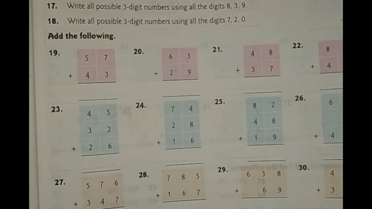 Maths Class 3 Chapter 1 Revisiom Part 3 Youtube