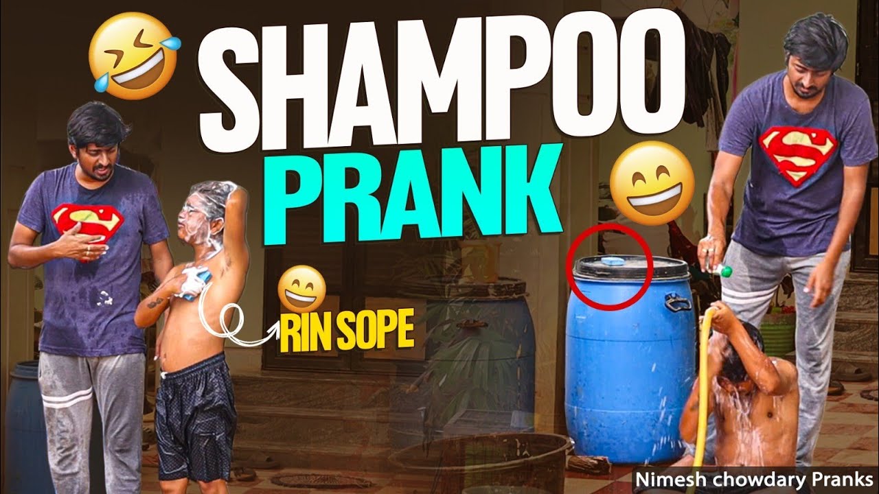SHAMPOO PRANK 🤣 #nimeshchowdarypranks #nccomedykings #telugupranks # ...