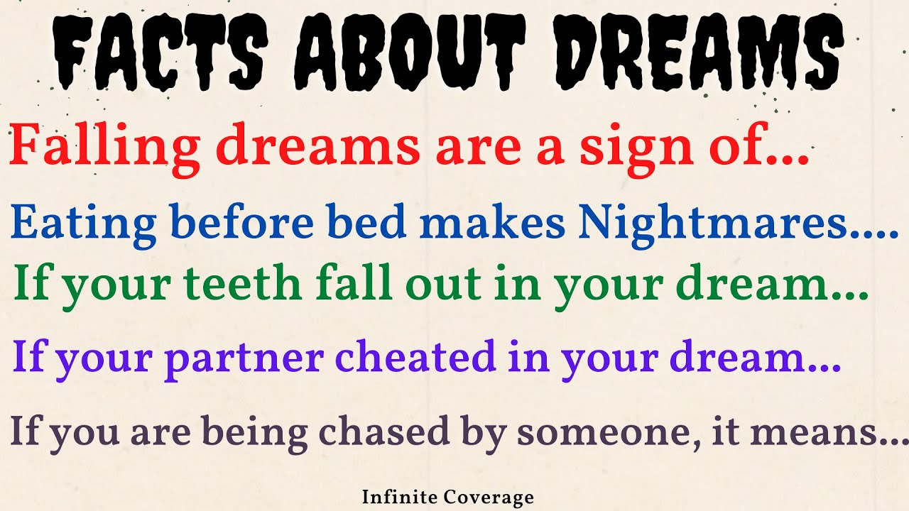 Facts about DREAMS | Dream Predictions | Meaning of dreams| Reasons for ...