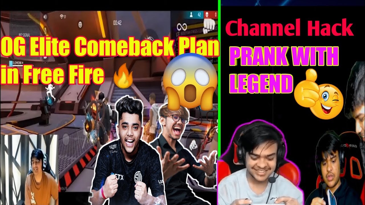 Og Elite Comeback in Free Fire eSports 😲 TSG LEGEND channel prank by ...