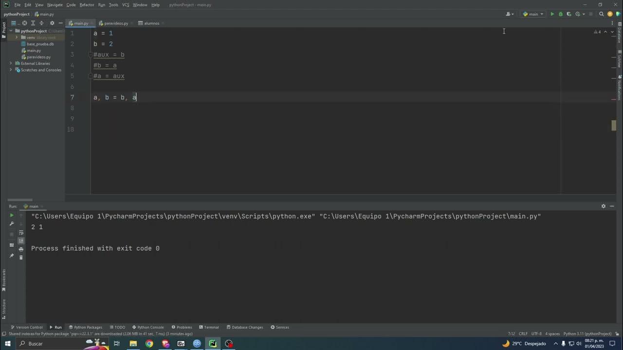 Invertir valores de variables fácilmente en Python - YouTube