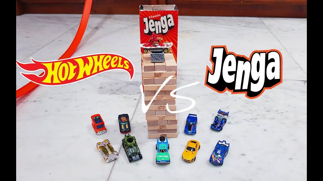 HOT WHEELS VS JENGA! 11 CARS GOES HEAD-TO-HEAD AGAINST THE JENGA ...