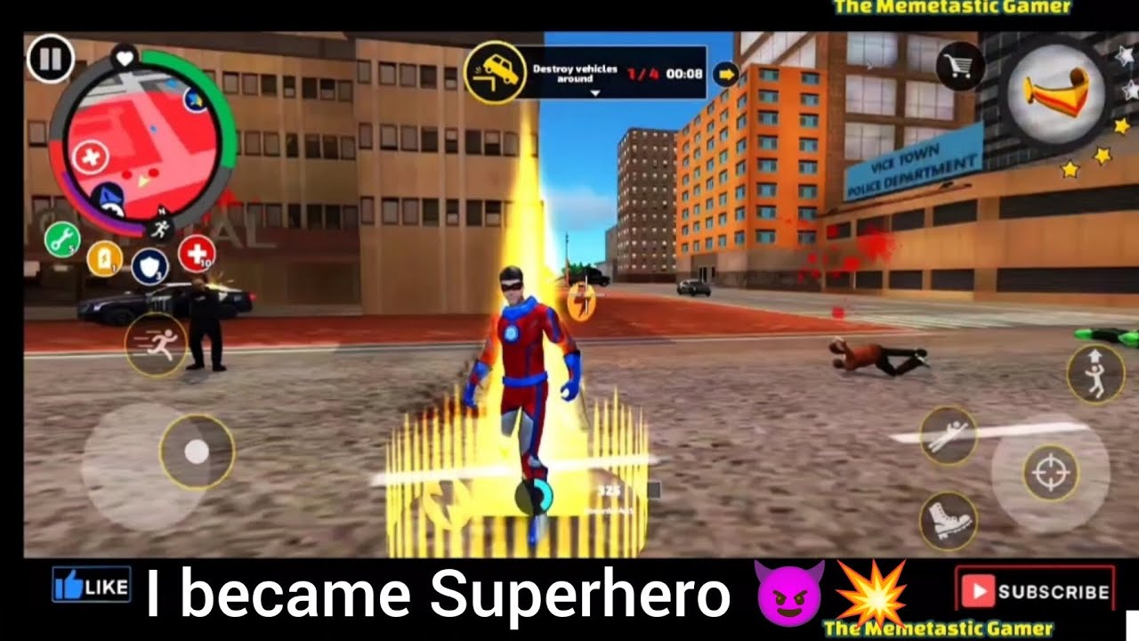 ROPE HERO VICE TOWN- SUPERHERO Mode😈💥. Funny Gameplay😂👻 |#youtube #gaming - YouTube