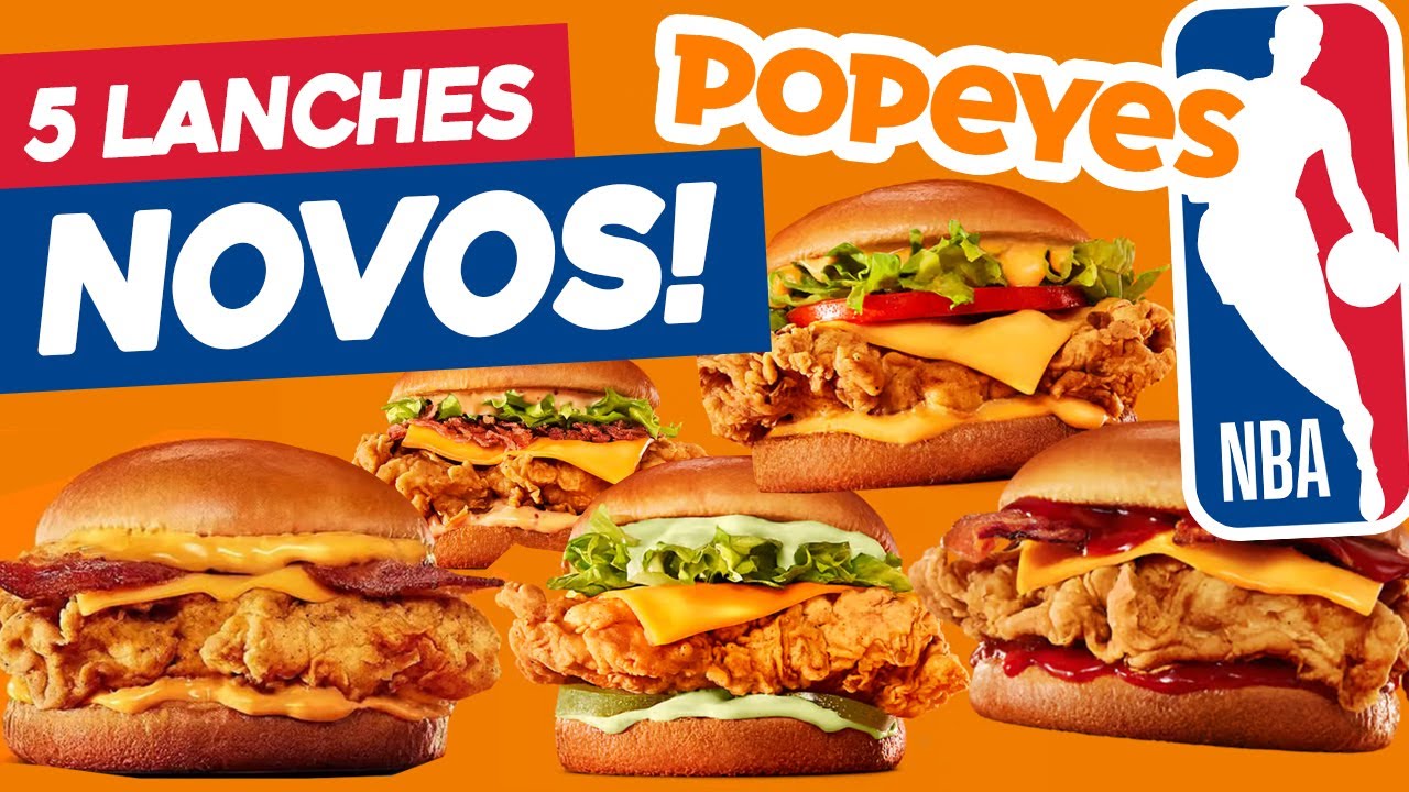 POPEYES vs NBA! 5 NOVOS LANCHES SÃO LANÇADOS INSPIRADOS NOS TIMES DA ...