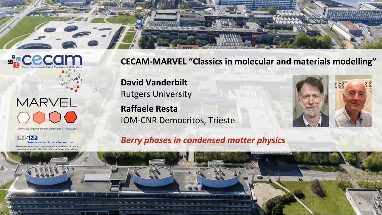 Berry phases in condensed matter physics - D. Vanderbilt, R. Resta ...
