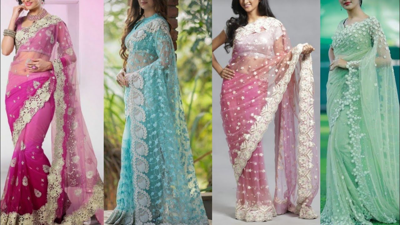 Top 30 Fancy Super Net Sarees Designs 🤩||Latest Designer Net Sarees ...