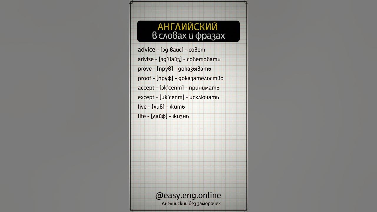 🌟 ПРАКТИКА РЕЧИ ПО АНГЛИЙСКИ 📌 Новые слова и транскрипция для