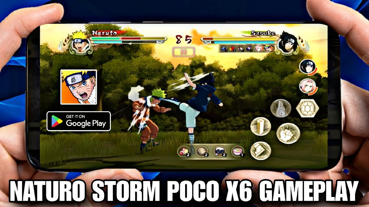 INCRÍVEL! NARUTO ULTIMATE NINJA STORM ANDROID POCO X6 GAMEPLAY + APP ...