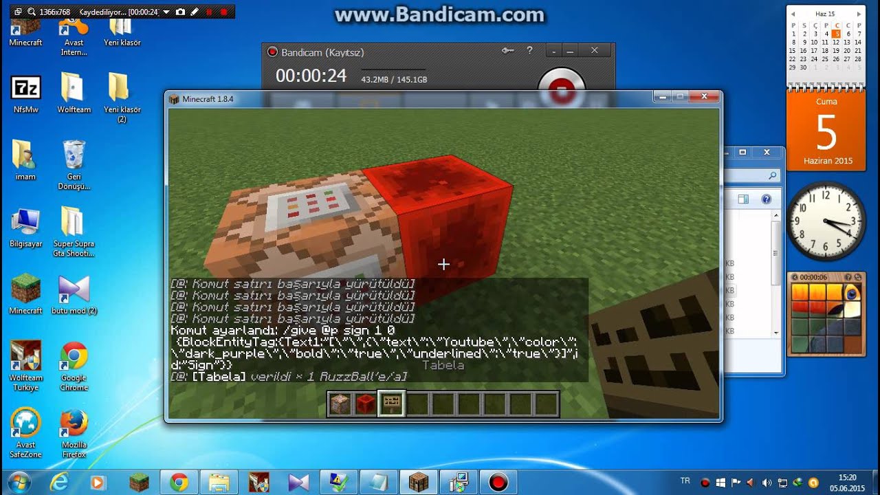 Minecraft Renkli Tabela Nasıl Yapılır ? - YouTube