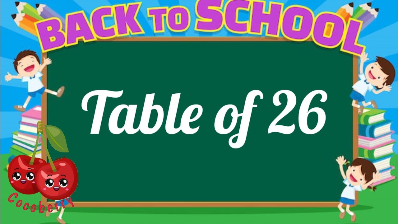 26 Table|26 ka pahada|Table of 26| Table learning|multiplication table ...
