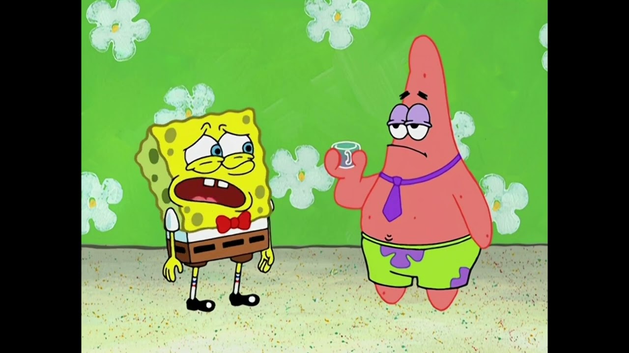 Patrick Drinking Punch while SpongeBob Agreeing It's a Mild Season for ...