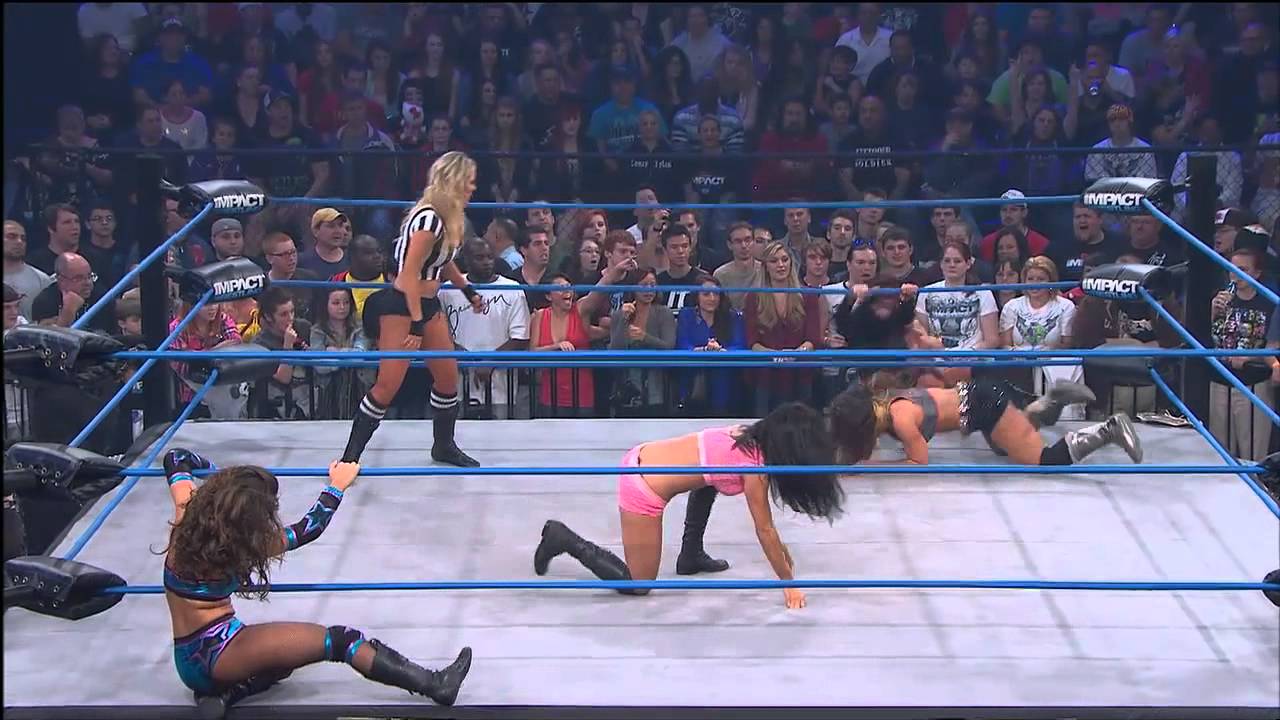 Miss Tessmacher and Mickie James vs. Gail Kim and Tara - Jan 3, 2013 ...