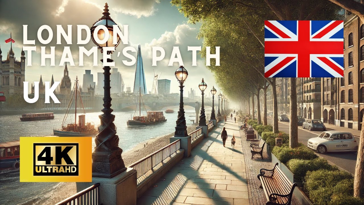 [4K] 60 fps - London walking tour - Thame's Path, St Katharine Docks ...
