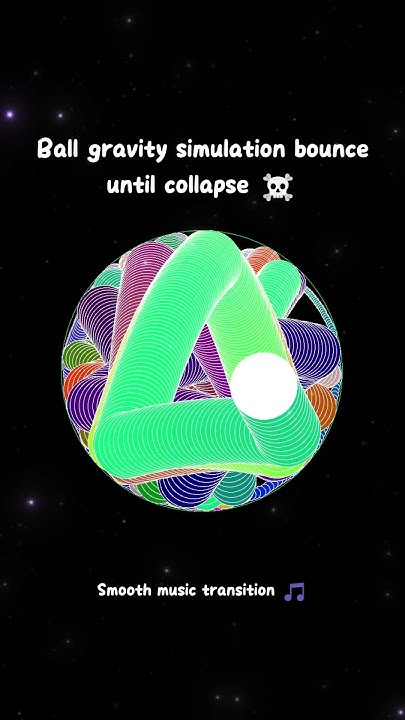 Ball gravity simulation bounce until collapse ☠ #solarsystem #space # ...