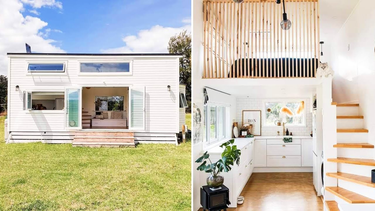 Beautiful in White Tiny House Has It ALL - YouTube