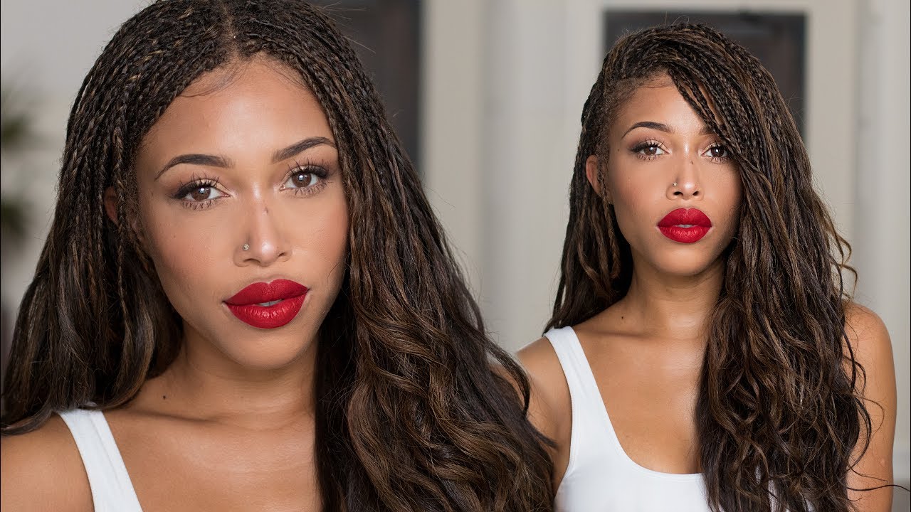 GRWM: Red Lips + Soft Waves | Jaleesa Moses - YouTube