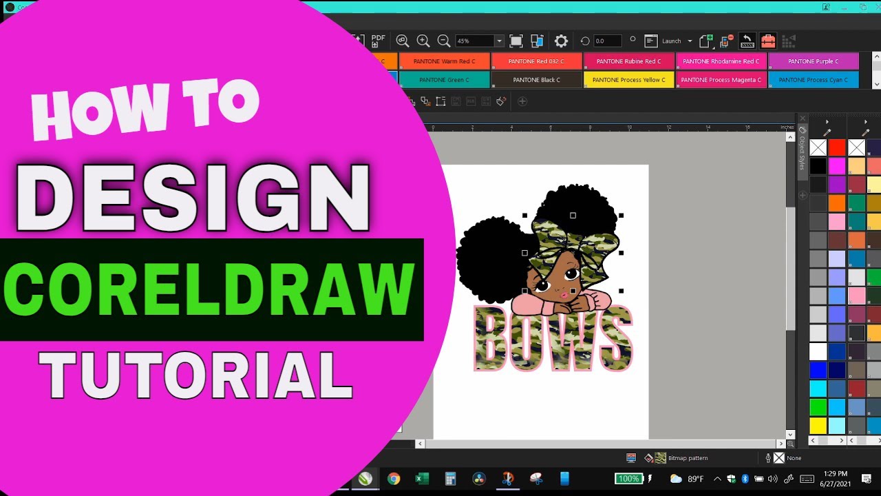 How To Design A T-Shirt In Coreldraw - YouTube