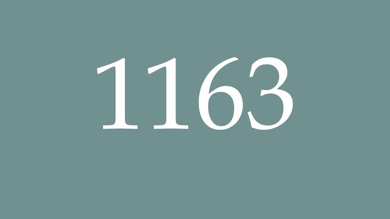 How to Pronounce ''1163'' Correctly in French - YouTube