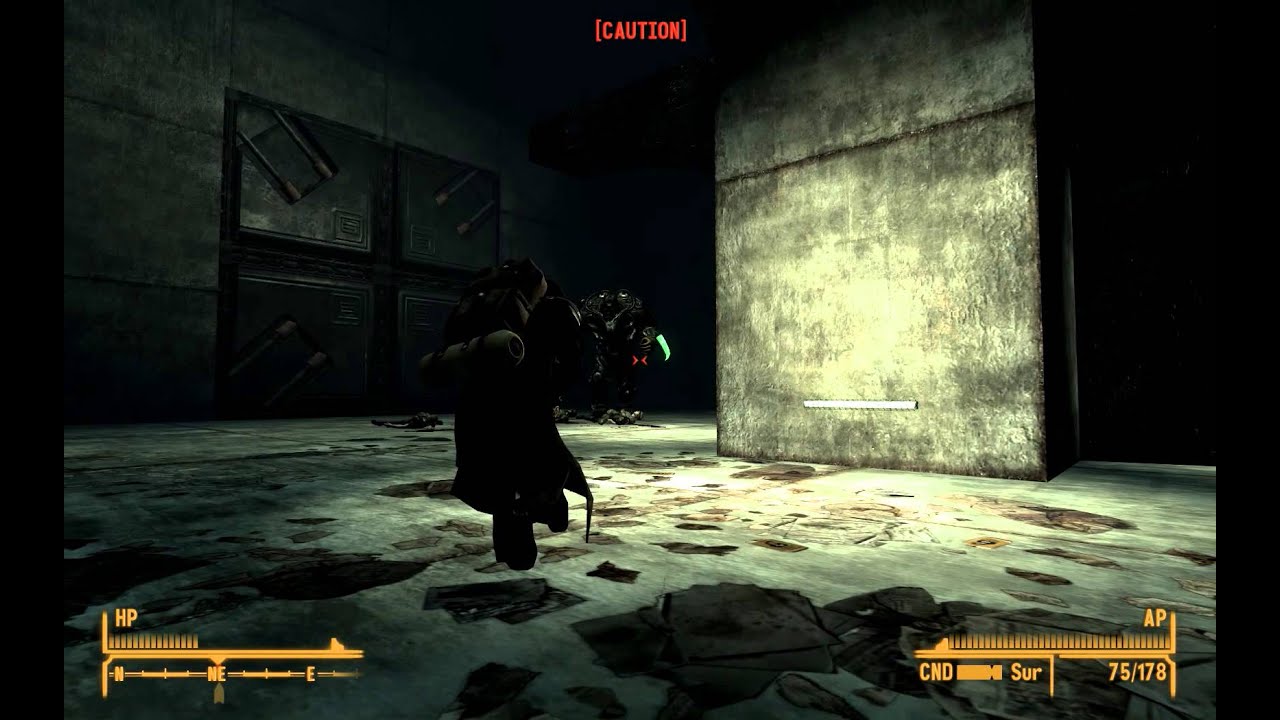 Fallout New Vegas Area 51 Frank Horrigan Boss Battle - YouTube