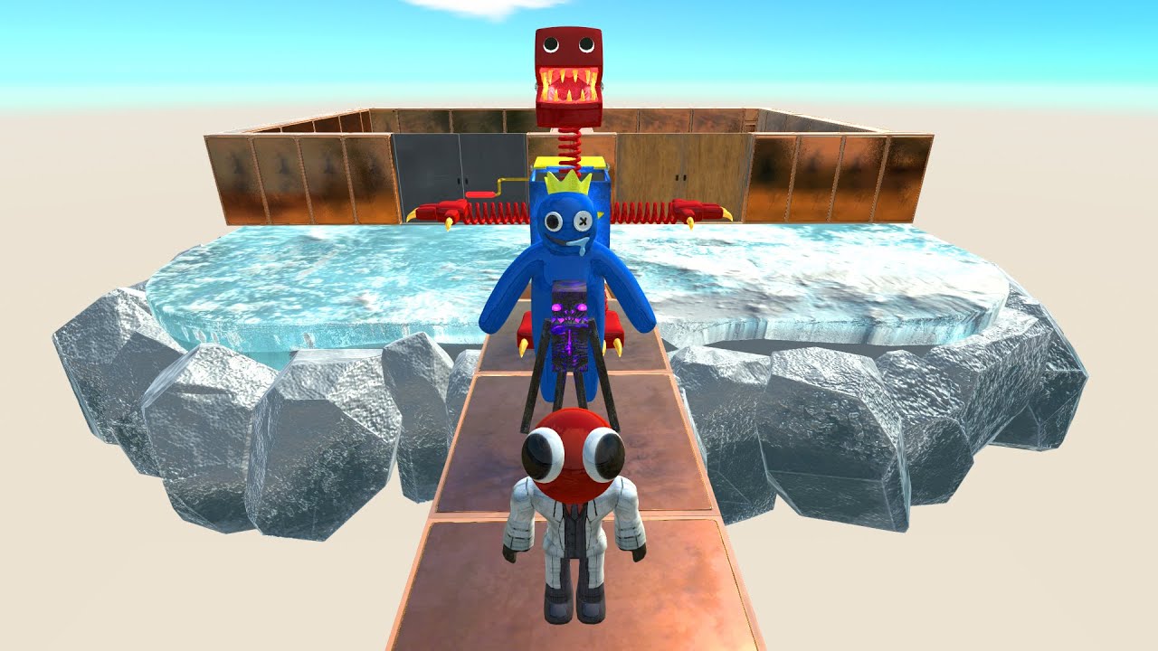 Rainbow Friends + Enderman + Boxy Boo Option | Danger Behind The Door ...