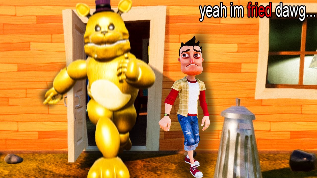 FAST FREDBEAR In Hello Neighbor But Its Only ONE ROOM.. - YouTube